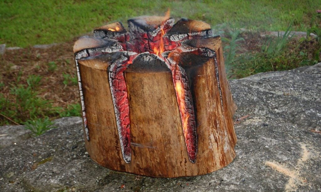The Swedish Torch: How to Make A One Log Campfire That Burns All Night ...
